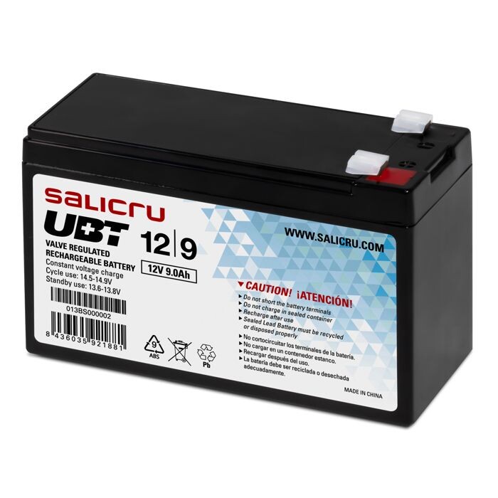 Bateria SAI - Salicru - UBT 013BS-02 - 9 Ah - 12V - Ácido de chumbo on ...