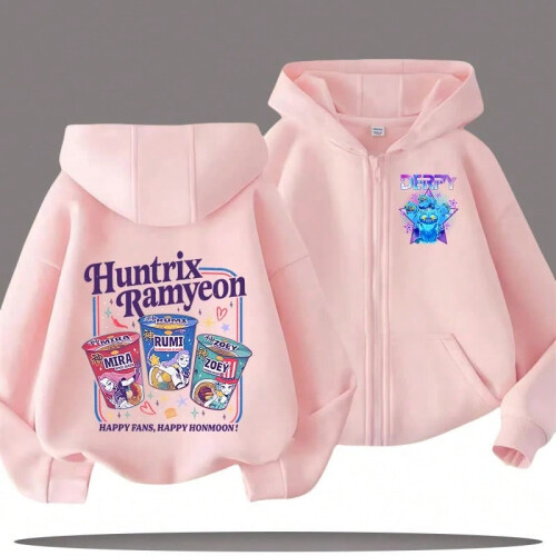 (2, 140) K-pop Demon Hunters Hooded Coat for Children Anime Cartoon ...