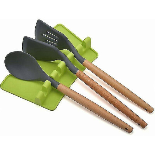 Silicone Utensil Holder Kitchen Spoon Holder With Drainer/utensil Tray ...