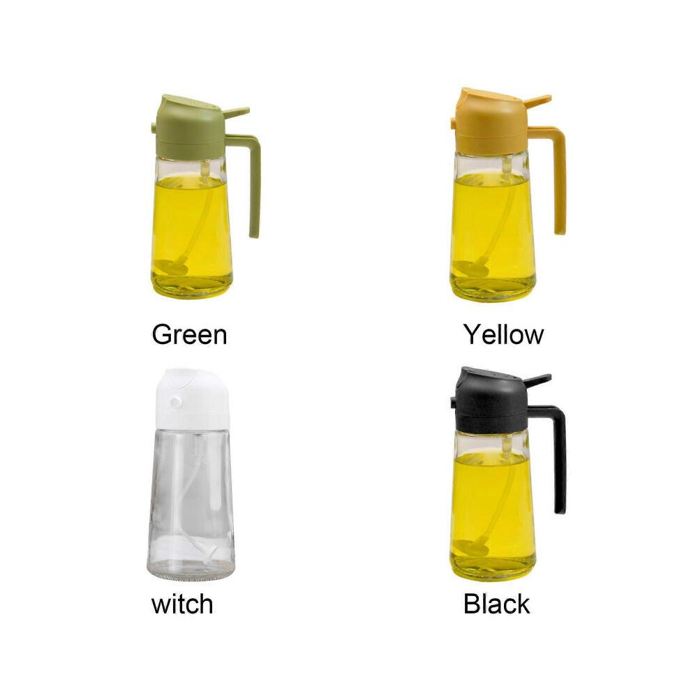 (Yellow) 2-in-1 Glass Oil Sprayer And Dispenser Spray Bottle Cooking ...