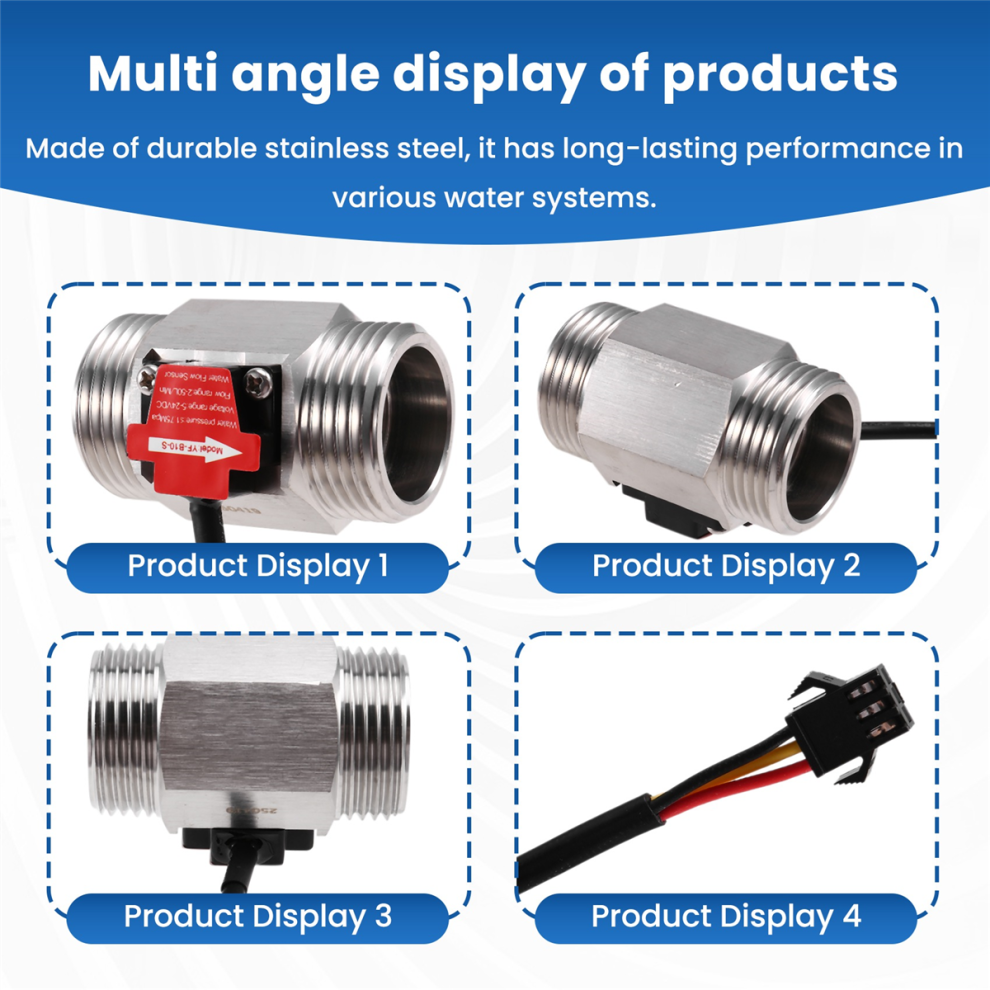 1inch Hall Effect Flow Meter Water Flow Sensor Liquid Flow Meter on OnBuy
