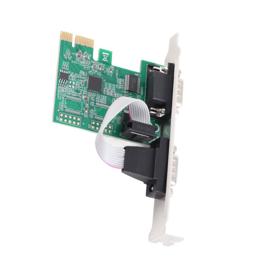 PCIe-Serielle Karte Minus 40 bis 85C 2 Ports PCI Express X1 zu DB9 COM ...