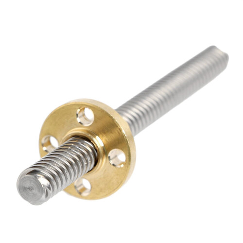 Stepper Screw T8 Lead Screw 100-600mm Stainless Steel with Brass Nut ...