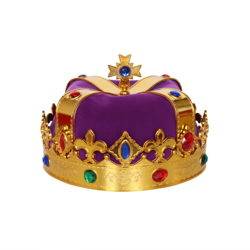 Royal Jeweled King's Crown Unisex Birthday Halloween Costume Hat for ...