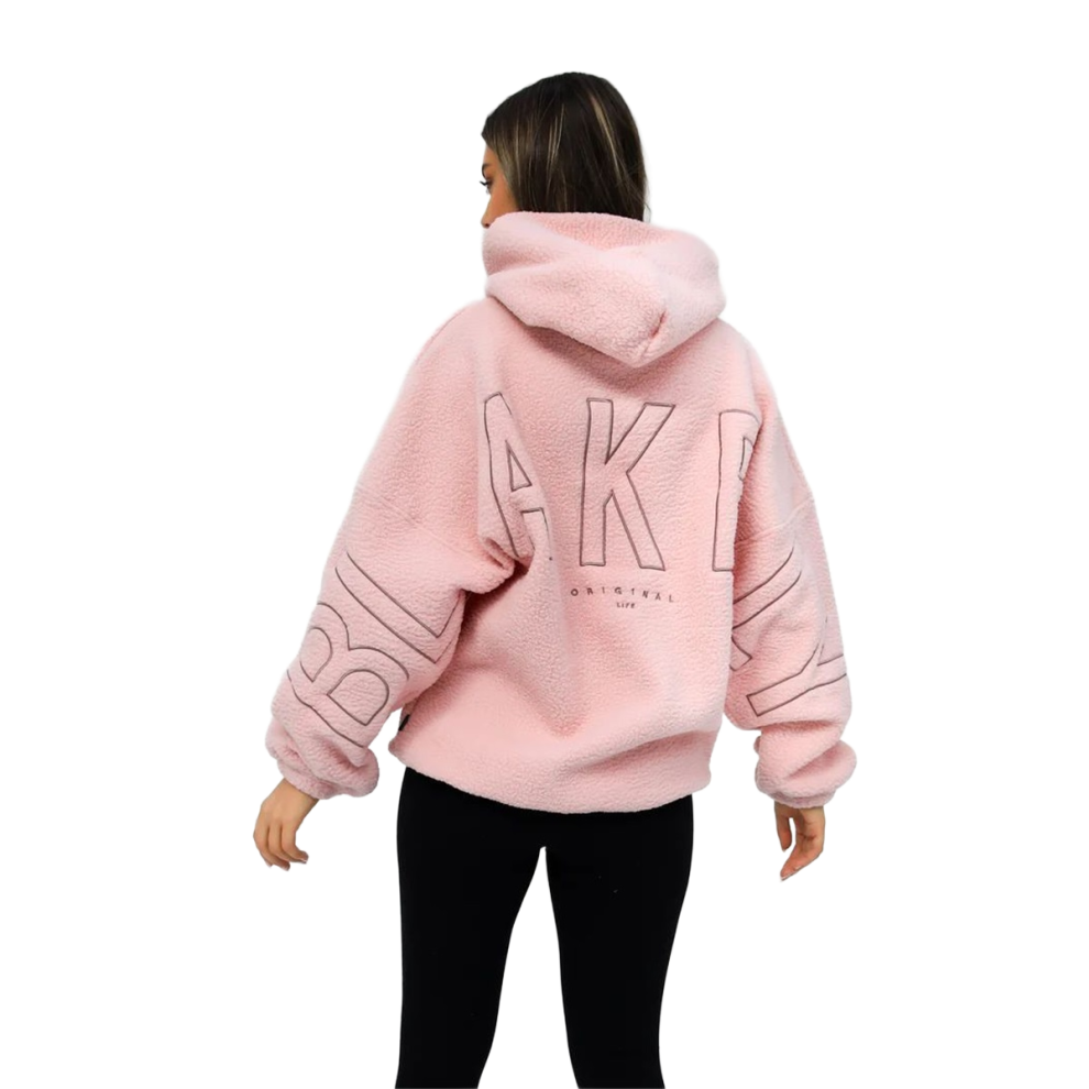 (Pink, XXL) Women's Casual Hooded Sweatshirt with Back Letter Print ...