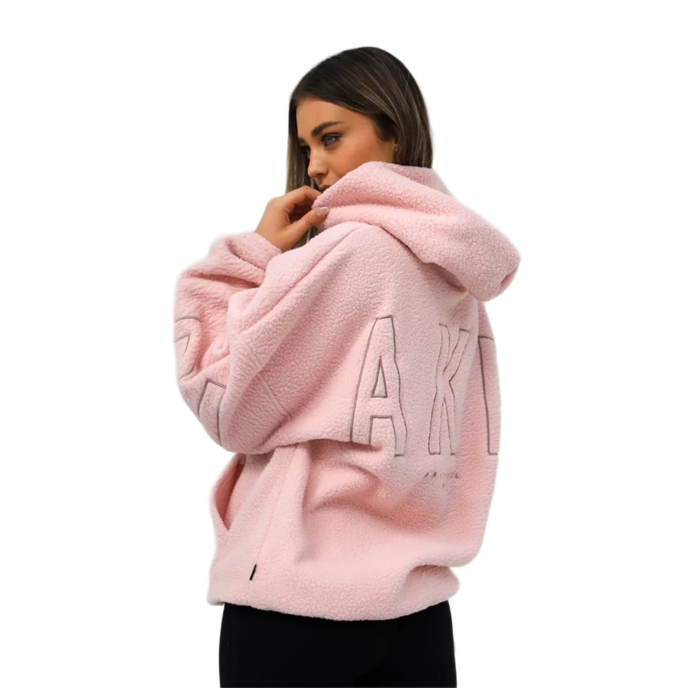 (Pink, XXL) Women's Casual Hooded Sweatshirt with Back Letter Print ...