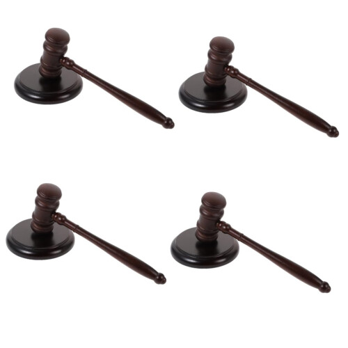 4pcs Wooden Judge Gavel Toy Set for Boys and Girls, Miniature Justice ...