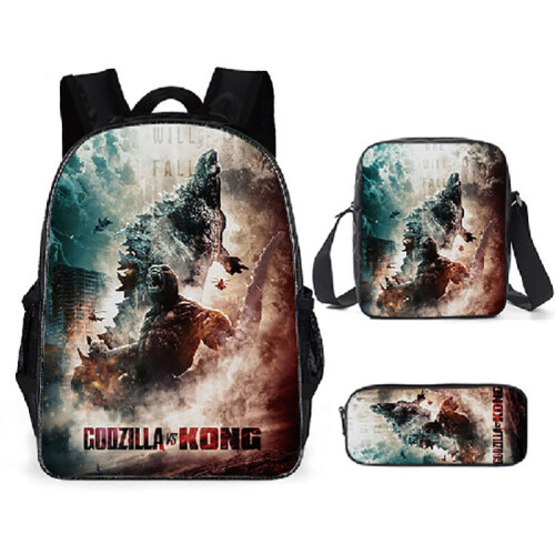 (Style R) Cartoon Godzilla Anime Shoulder Bag Pencil Case Kids School ...