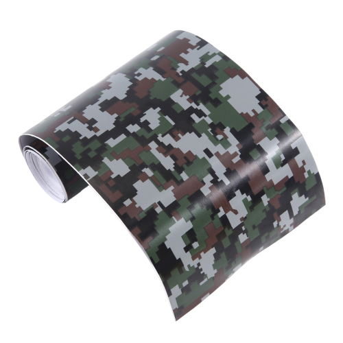 1 roll Camo Car Sticker Carbon Fiber PVC Vinyl CAMO Camouflage black ...