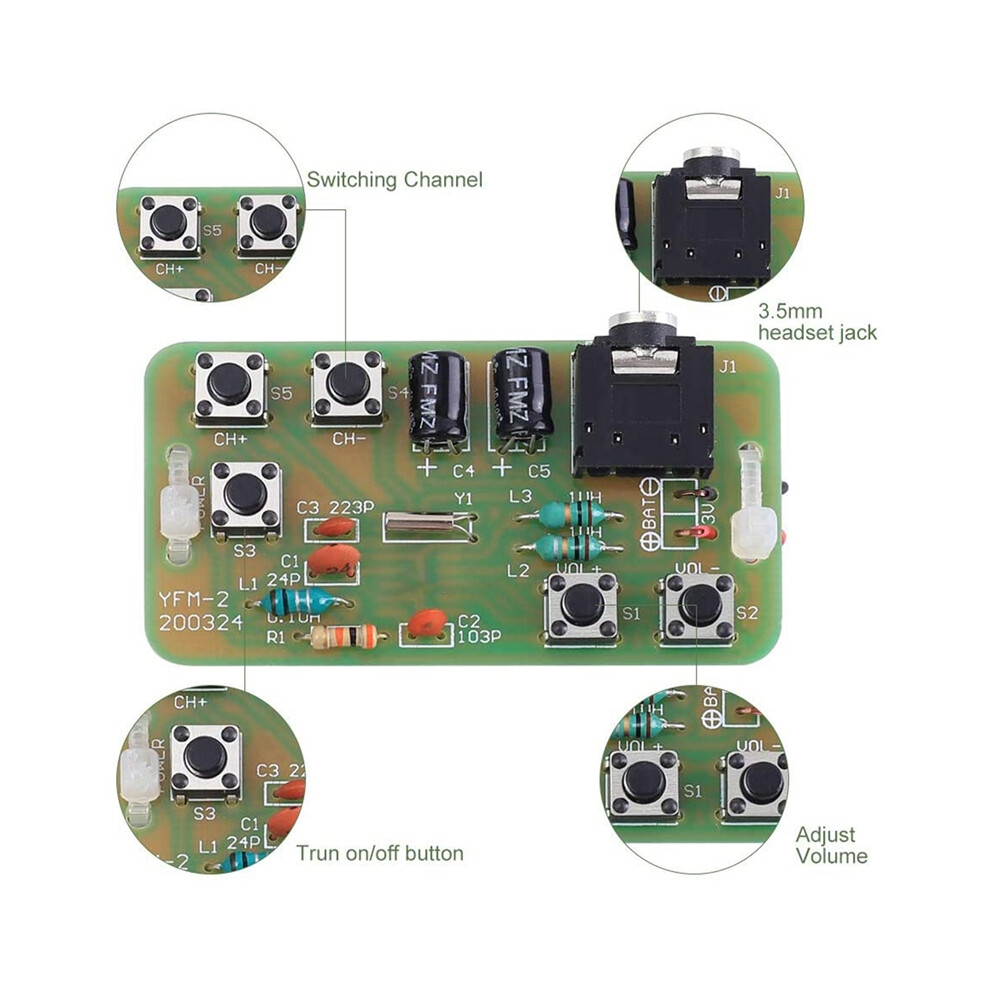 76MHz-108MHz Stereo FM Radio Empfänger Modul DIY Elektronische Löten on ...