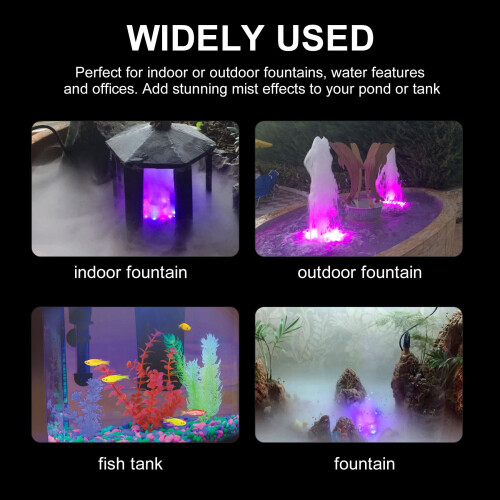 Mist Maker, Indoor Fountain Mister Foggers, Small Pond Fog Machine Ato ...