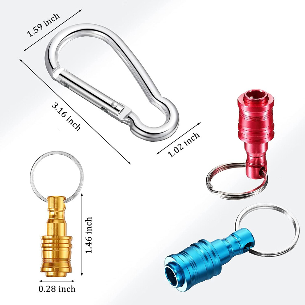 21Pcs 1/4 Inch Hex Shank Keychain Extension Bar Screwdriver Bits Holde ...