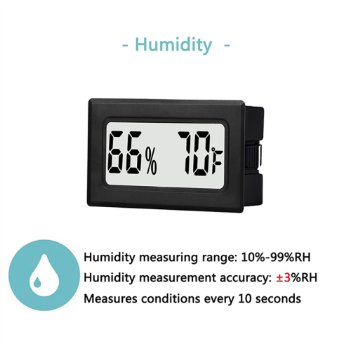 Mini Small Digital Hygrometer Thermometer Indoor with Temp Humidity Se ...