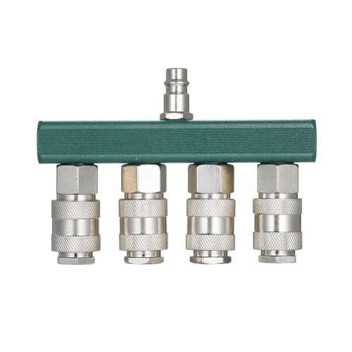 Air Compressor Splitter with 4 Couplers & 1/4Inch NPT Plug Fitting Cou ...