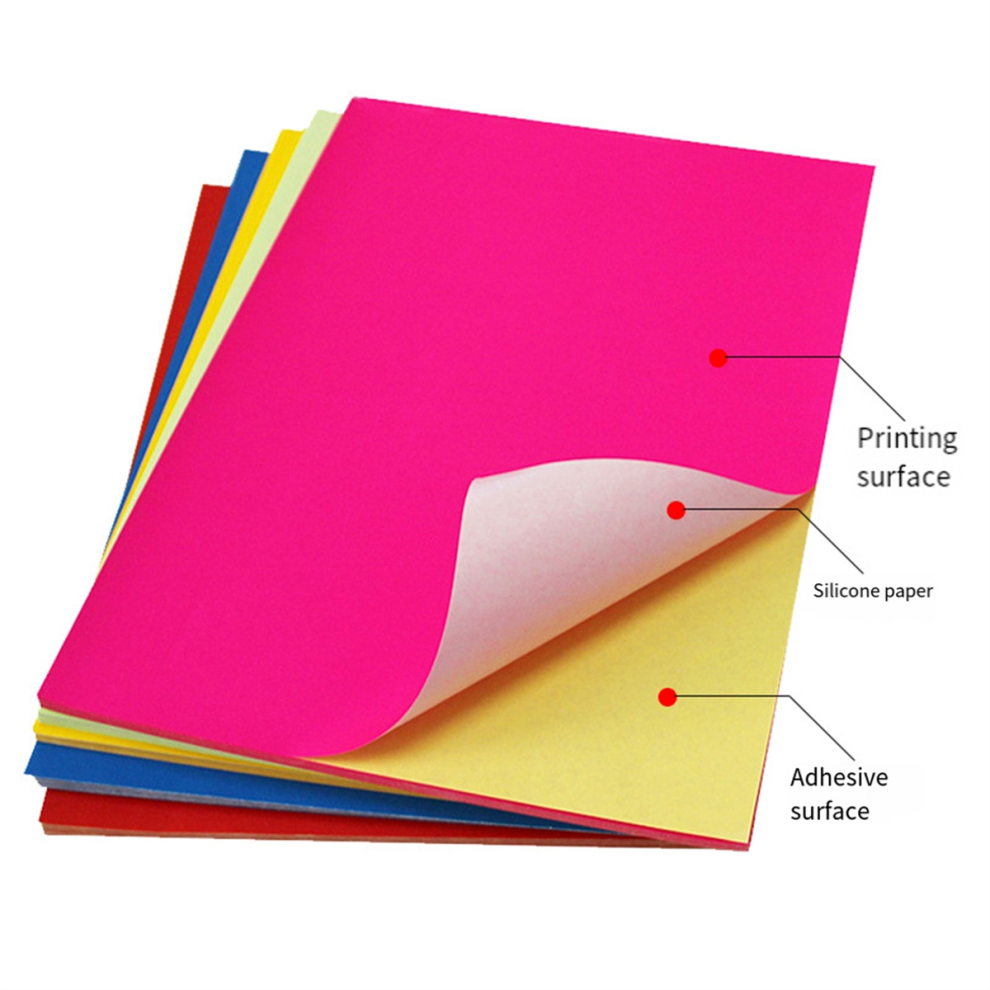 A4 Sticker Paper -A4 Labels 8.27x11.69 Inch for Laser/Inkjet Printers ...