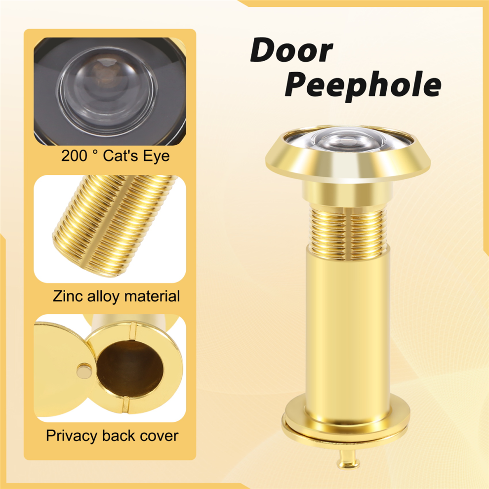 200 Degree Retractable 36-58mm Security Door Viewer Peephole Peep Hole ...