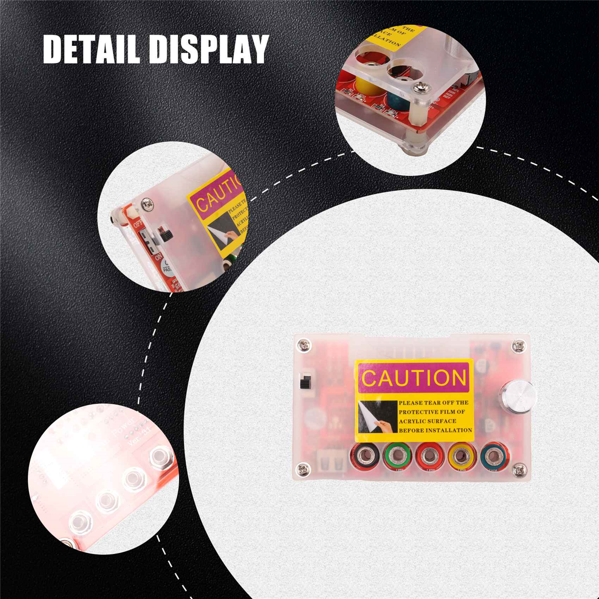 ATX 24Pin Power Breakout Board with ADJ Adjustable Voltage Knob and Ac ...