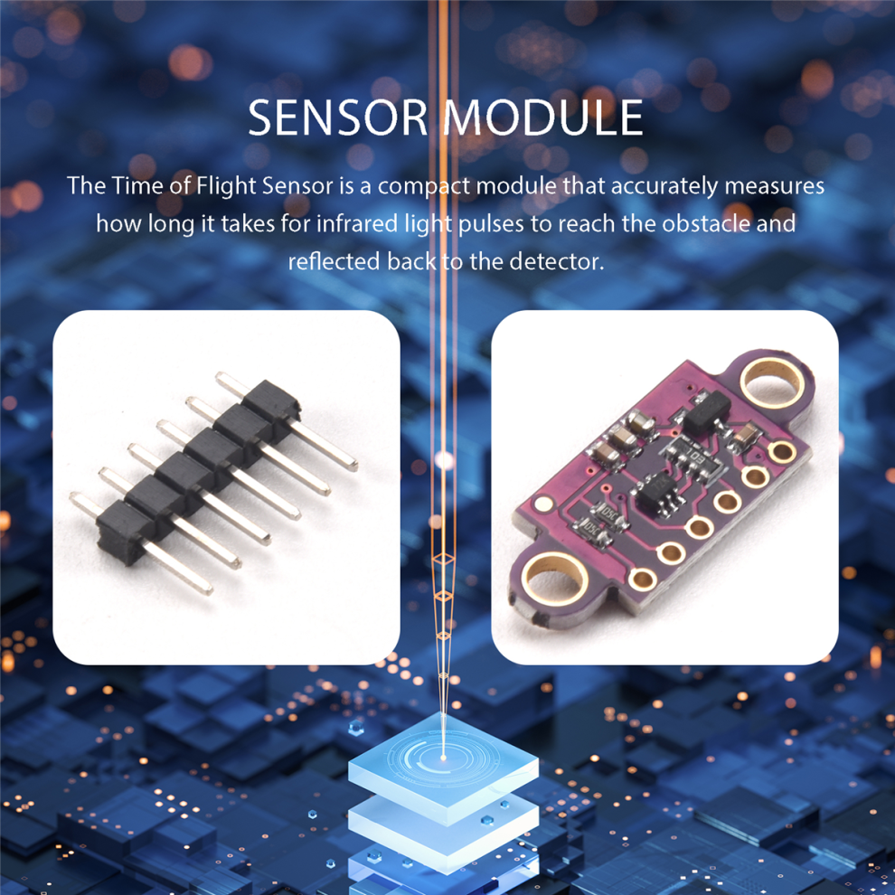 Sensor de distancia de tiempo de vuelo (TOF) VL53L0X, 940 Nm, GY ...