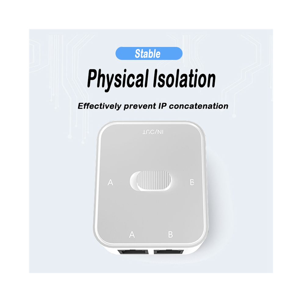 2 Port RJ45 LAN CAT6 Switch Selector 1000Mbps in 1 Out /1 OutRJ45 Netw ...