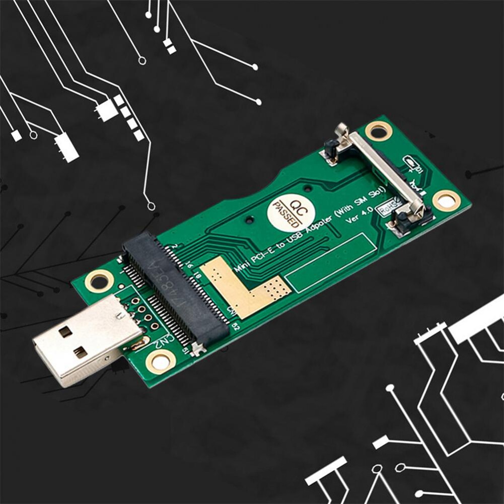 Adaptateur Mini PCI-E vers USB avec emplacement pour carte SIM 8 broches Plug and Play pour WW ...