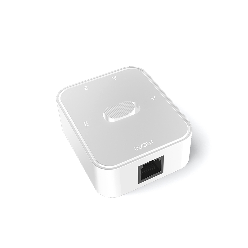 2 Port RJ45 LAN CAT6 Switch Selector 1000Mbps in 1 Out /1 OutRJ45 Netw ...