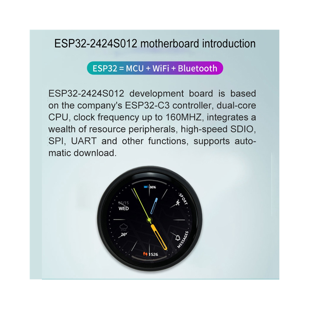 ESP32-C3 Development Board 1.28 Inch Round LCD Display Touch Screen wi ...
