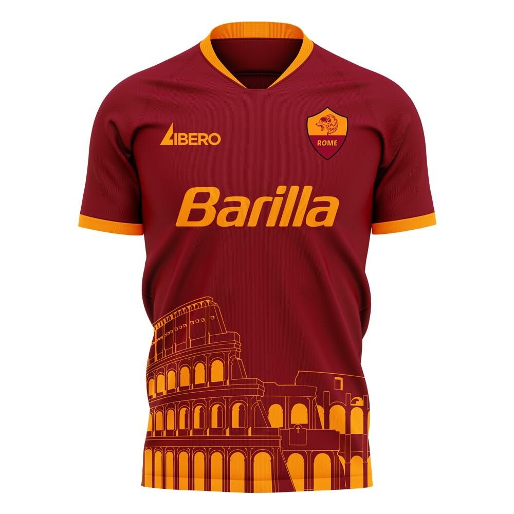 Roma 2025-2026 Home Concept Football Kit (Libero) (Your Name) on OnBuy