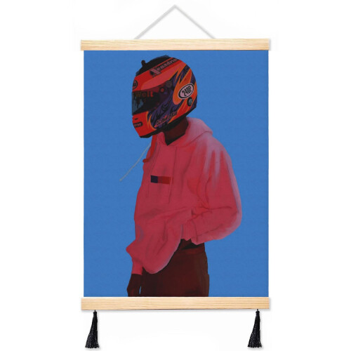 (Frank Ocean Blonde Motorcycle Drawing_7486) Canvas Poster Hanging Kit ...