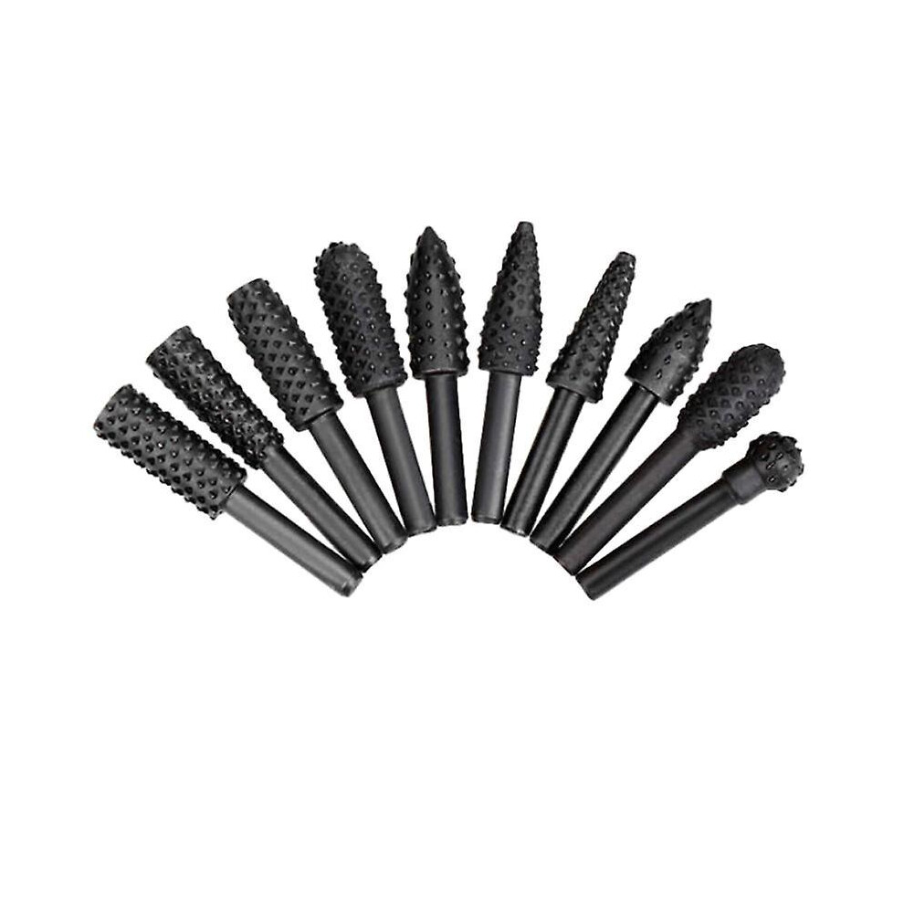 10 Pcs Woodworking Electric Rotary File Wood Carving Root Milling Tool ...