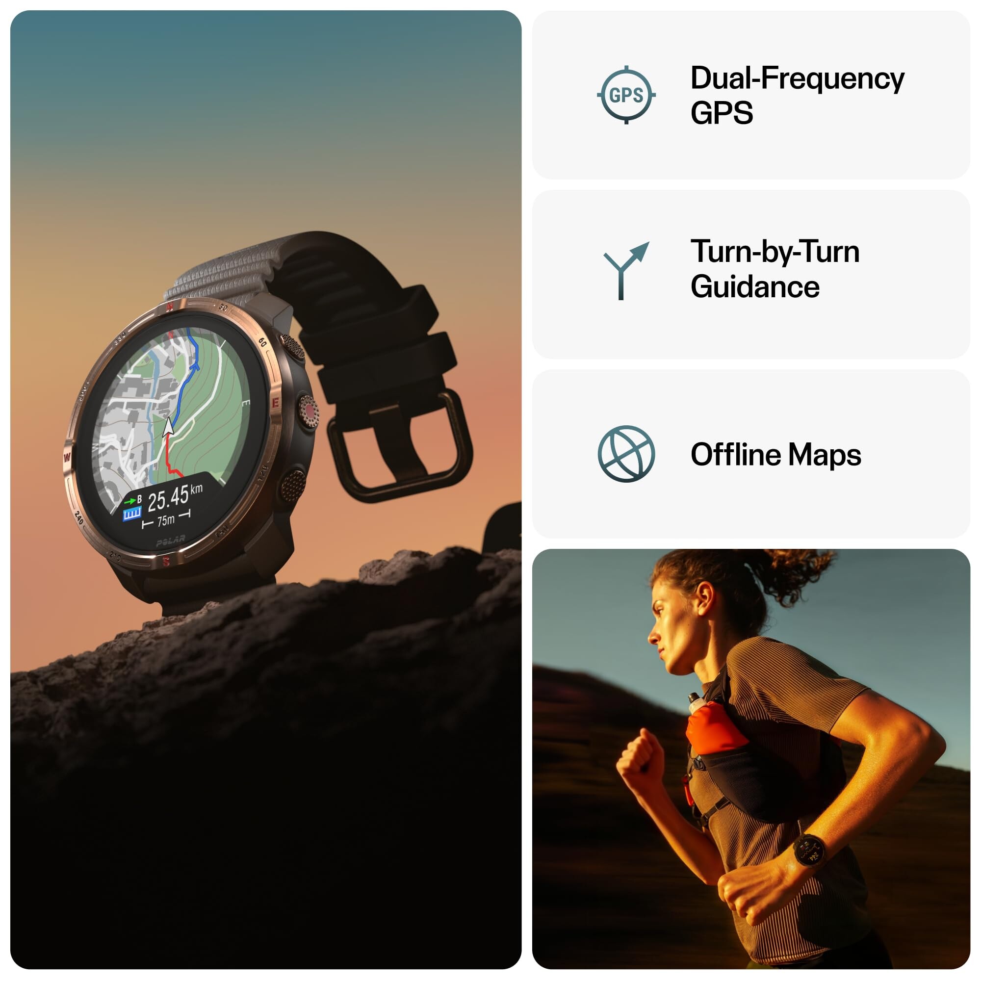 POLAR Grit X2 Outdoor Multisport GPS Watch ? AMOLED Display, Offline ...