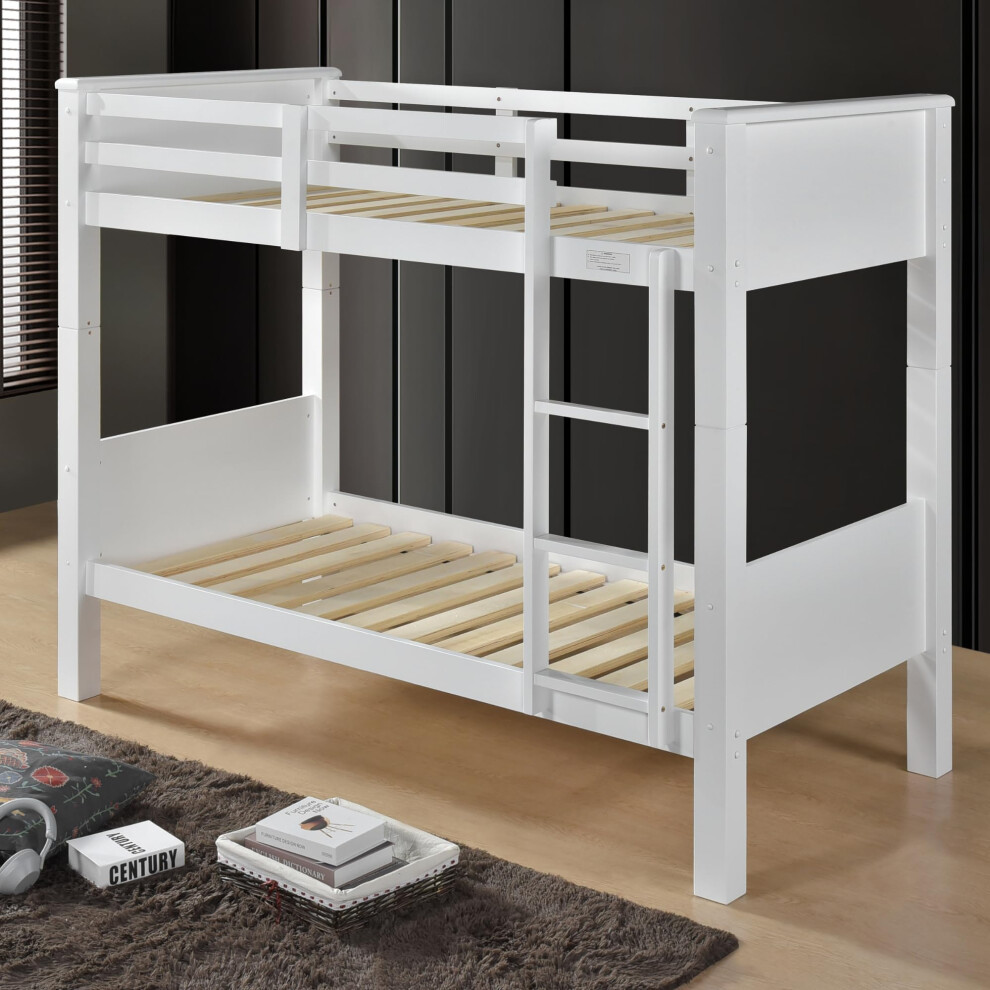 Reinforced Beds, LANGHAM BUNK BED, Wooden Bunk Bed, Rubberwood, Solid ...