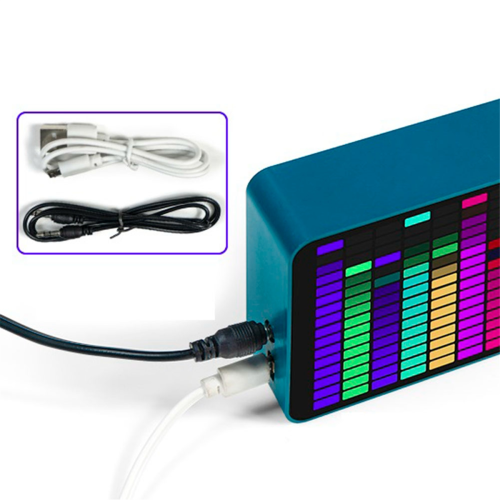 Color LED Music Spectrum Electronic Clock Rhythm Lamp 1624 RGB Blue on ...
