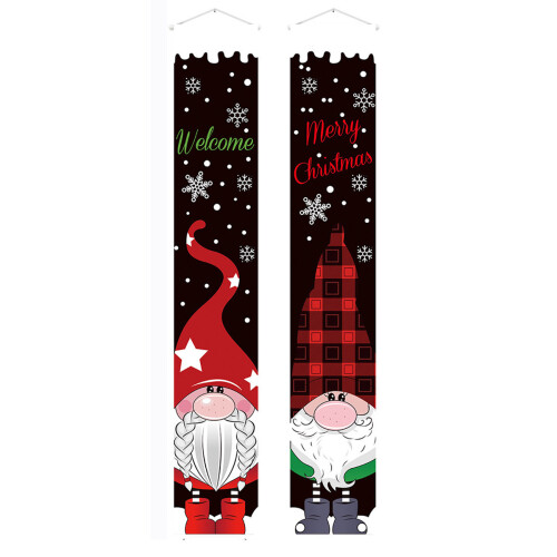 Gnome Porch Signs Welcome Banners Holiday Door Decoration on OnBuy