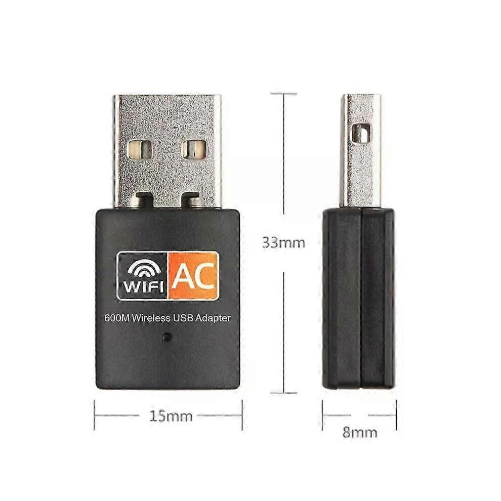 600mbps 2.4GHz 5GHz Dual Band USB Wifi Adapter Wireless Network Card ...