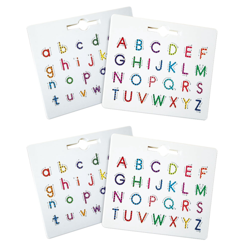 4Pcs Magnetic Alphabet Trace Board Double Sided Upper & Lower Case ...