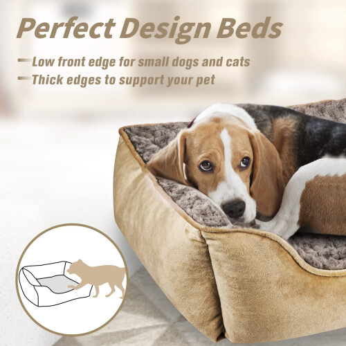 JOEJOY Dog Bed Washable Large - Calming Dog Bed Anti-Anxiety Dog Bed ...