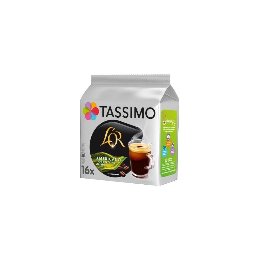 Tassimo L'OR Americano 100% Brazilian Coffee Pods (Pack of 2, Total 32 ...