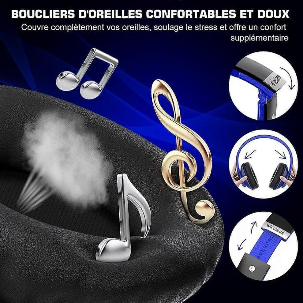 écouteurs sans fil Bluetooth 6S, écouteurs stéréo HiFi sans fil avec ...