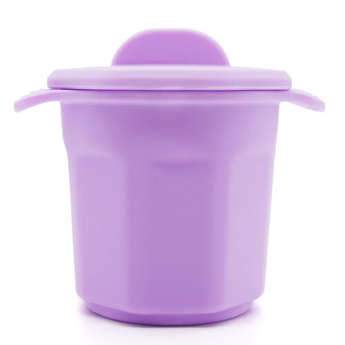 (Purple) Silicone Grease Container with Strainer Lid Bacon Fat Storage ...