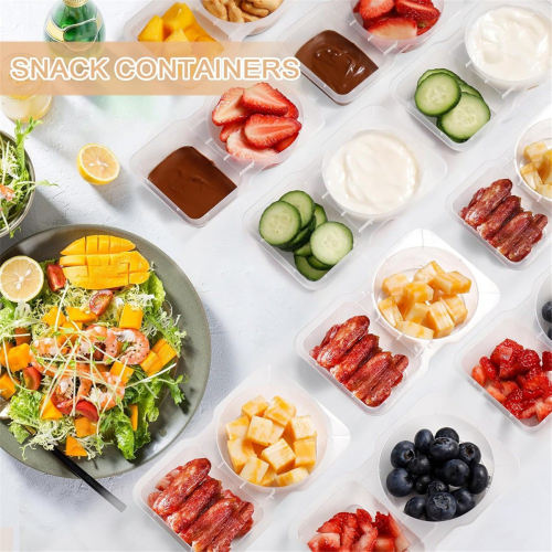 Lot de 20 boîtes à collation réutilisables avec couvercles, pour le ...