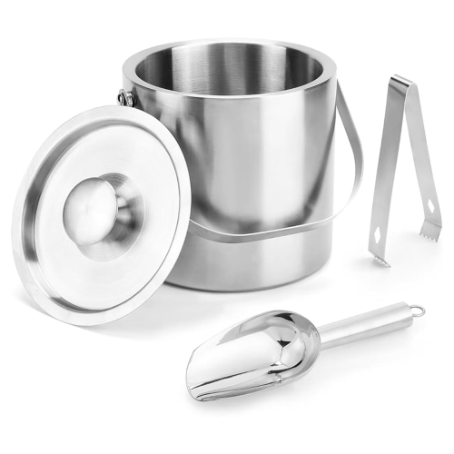 Portable Ice Buckets for Parties 3 Liter Double-Wall Bucket with Lid ...