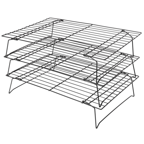 3 Layers Stackable Cooling Rack Metal Cake Cookie Bread Net Mat Holder ...
