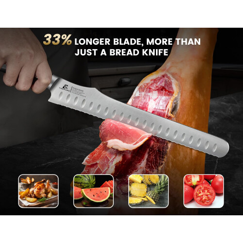 CoquusAid Bread Knife for Homemade Bread, 10.6 Inch Multifunction ...