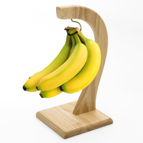 Banana Holder Stand | Banana Hanger with Rubber Wooden Stand | Fruit ...