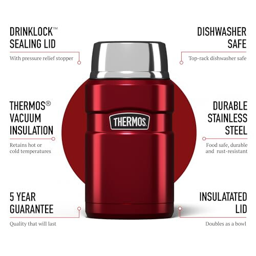 Thermos Stainless King Food Flask, 710ml Capacity - Sleek Multi ...