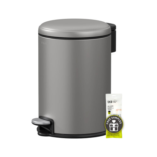 EKO Serene Step Bin, 3L Round Small Bin with Removable Inner Liner for ...