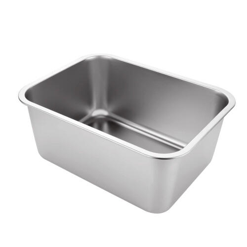 ASelected Washing Up Bowl, 304 Stainless Steel Large Rectangular 10 ...