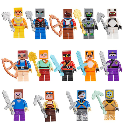 Minecraft Minifigure Assembled Building Blocks Figures Toy Kids ...