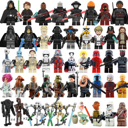 (Set van 50 stuks) Minifiguurbouwstenen Jedi Master Puzzelspeelgoed Set ...