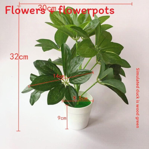 (Green Schefflera ) Plant Pothos Evergreen Pot With Realistic Foliage ...
